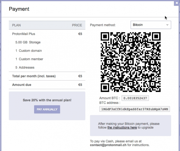Provedor de email ProtonMail guarda Bitcoin desde 2014 - Livecoins